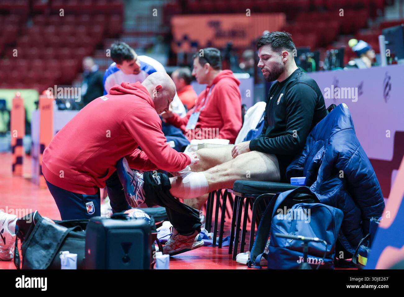 MALMO, SWEDEN - JANUARY 26: Dino Slavic of Croatia during the Men's EHF ...