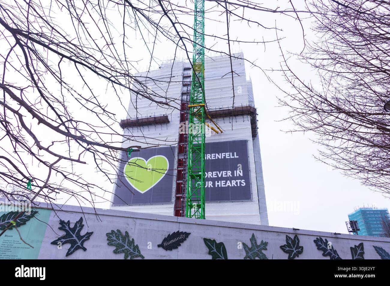 Grenfell Tower January 26th 2026.Work continues to dismantle Grenfell ...