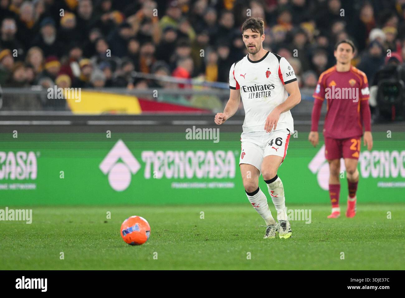 Olimpico Stadium, Rome, Italy - Matteo Gabbia of AC Milan during Serie ...