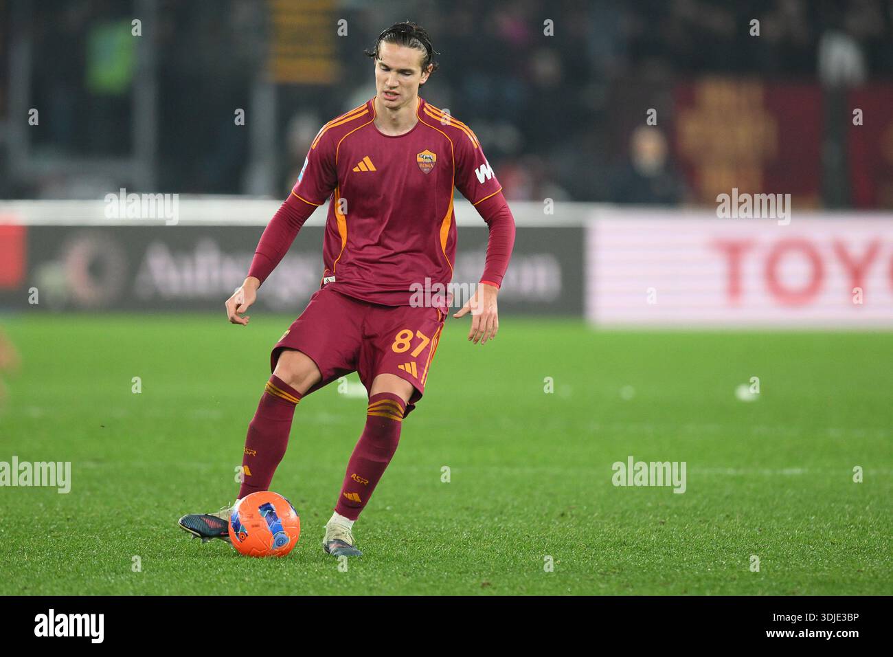 Olimpico Stadium, Rome, Italy - Daniele Ghilardi of AS Roma during ...