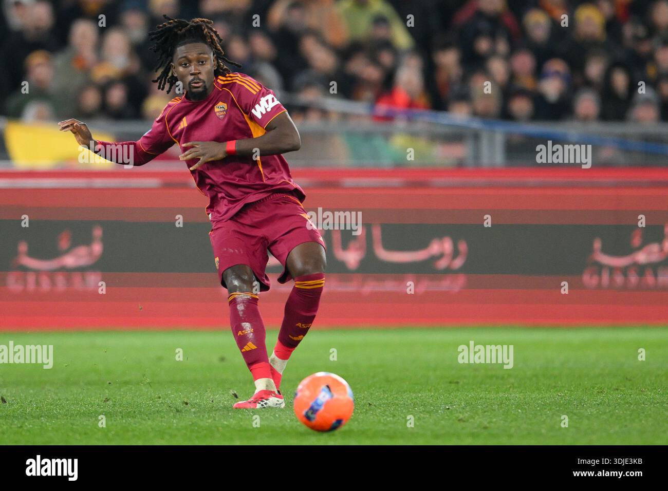 Olimpico Stadium, Rome, Italy - Manu Kone of AS Roma during Serie A ...