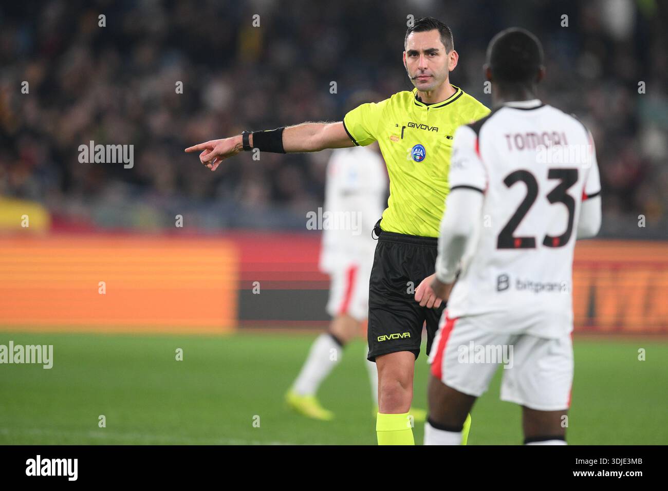 Olimpico Stadium, Rome, Italy - referee Andrea Colombo during Serie A ...