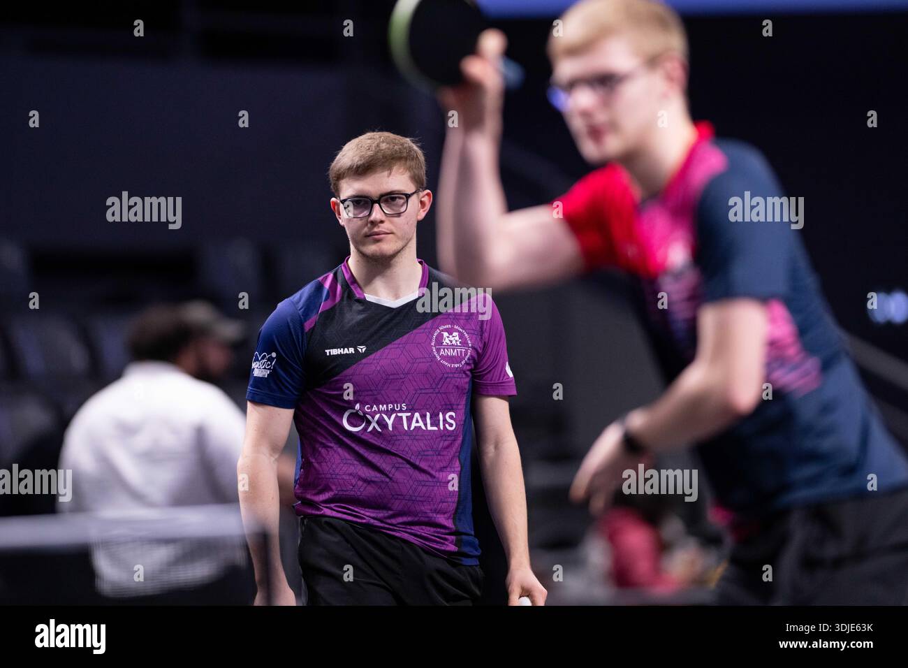 Alexis Lebrun and Felix Lebrun of Montpellier warming up during Pro A ...