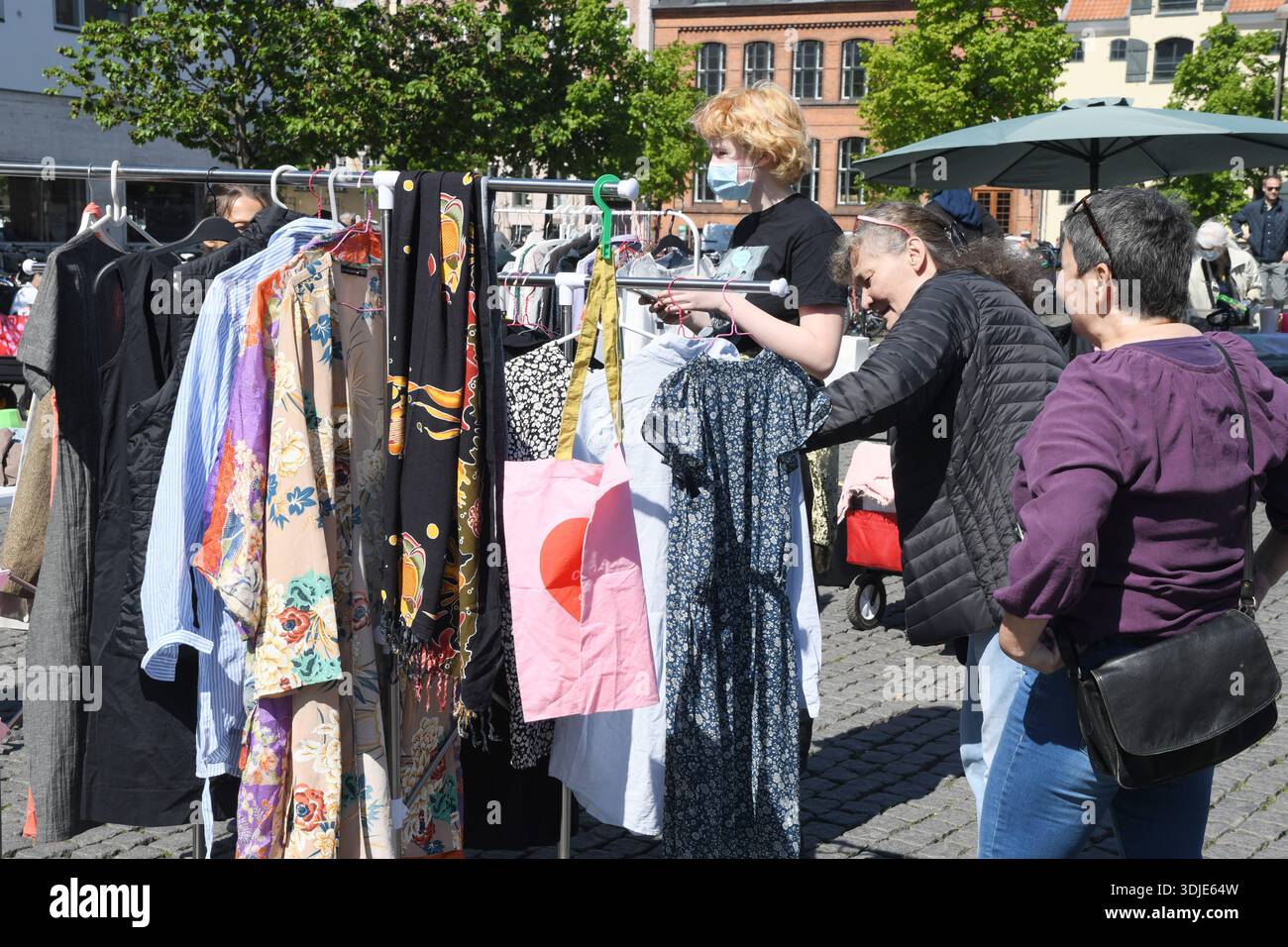 Copenhagen/ DenmarK/20 October 2024/ Femalr walks her pets in Kastrup ...