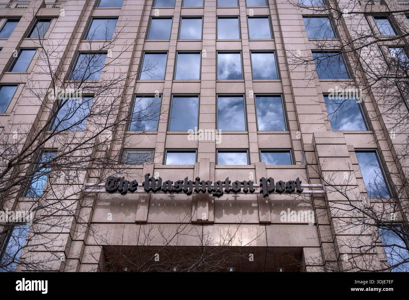 A sign for the Washington Post is seen at the company's offices, Monday ...