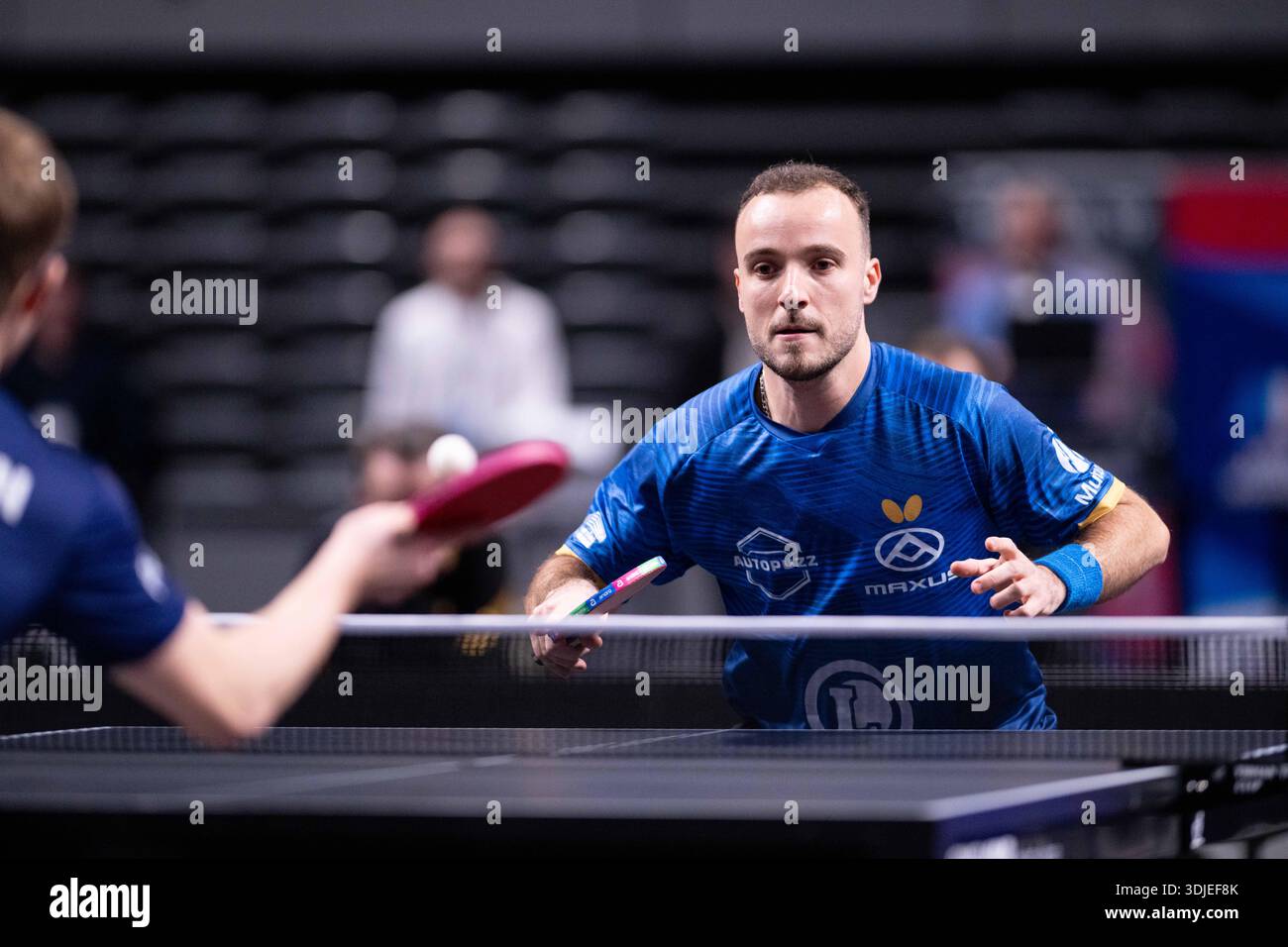 Simon Gauzy of Hennebont during Pro A 2025/2026 between ANMTT and ...
