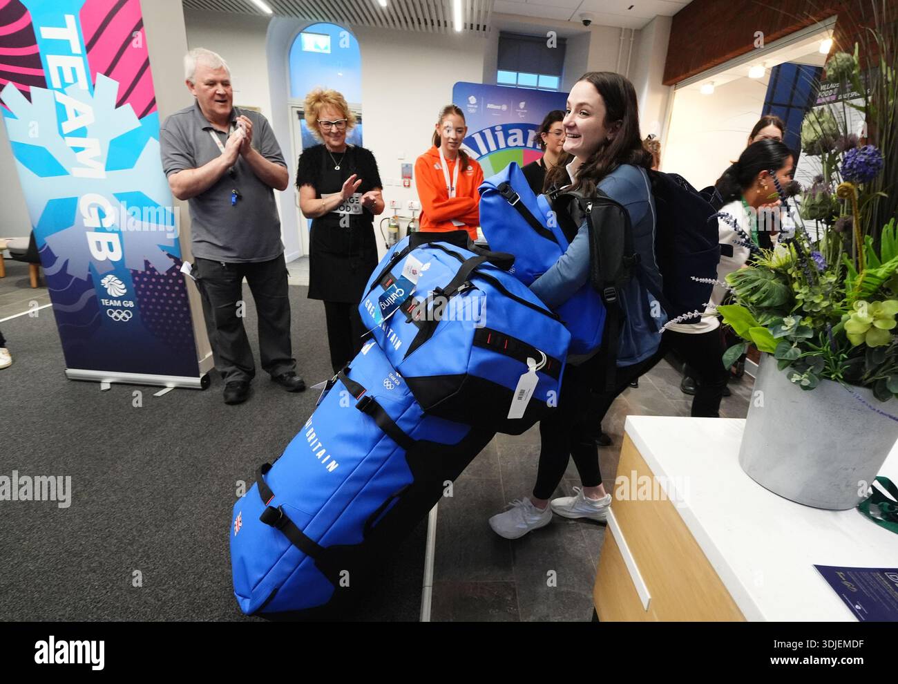 Curler Rebecca Morrison during a Team GB kitting out session for Milano ...