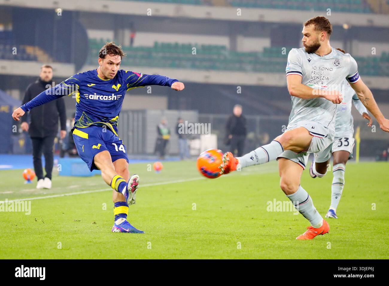 Verona’s Pol Lirola during the Serie A soccer match between Hellas ...