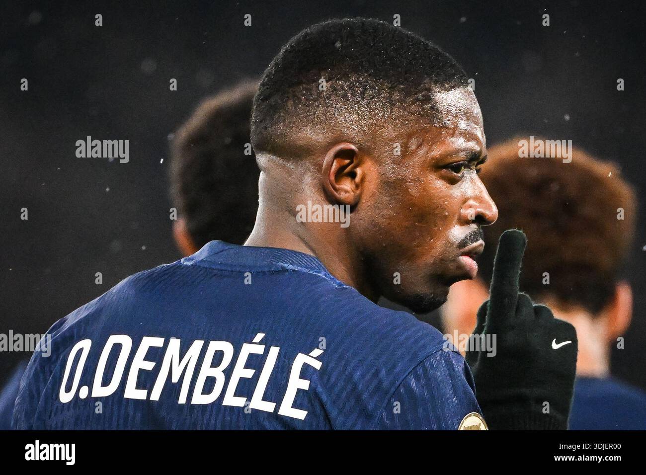 Ousmane DEMBELE of PSG celebrates his goal during the French ...