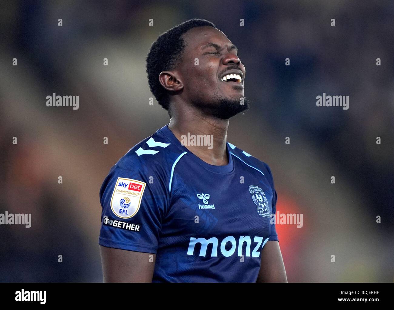 Coventry City's Ephron Mason-Clark reacts during the Sky Bet ...