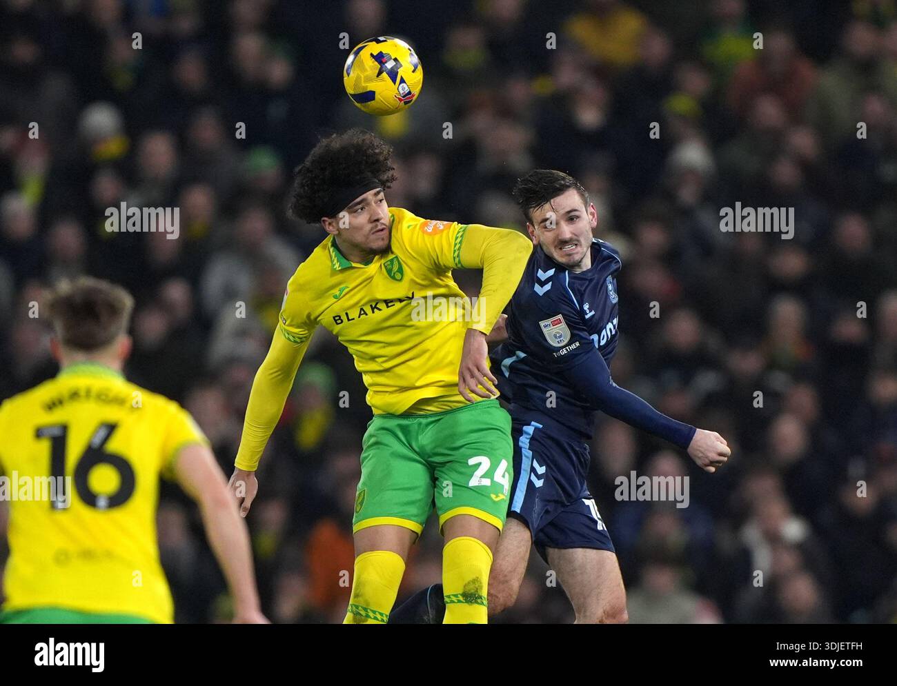 Norwich City's Jovon Makama and Coventry City's Liam Kitching battle ...