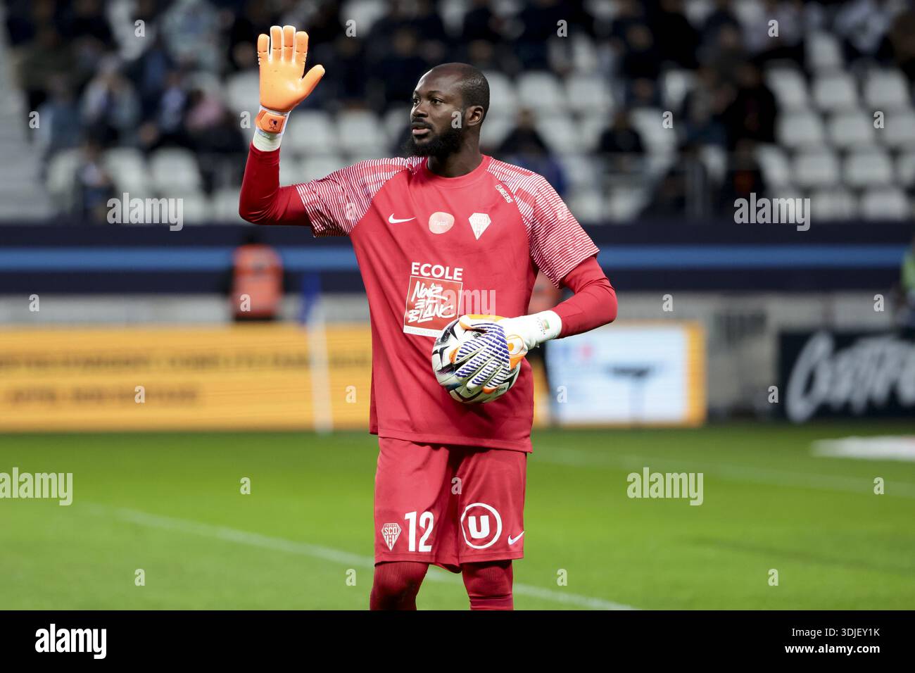 Angers goalkeeper Herve Koffi Kouakou during the French championship ...