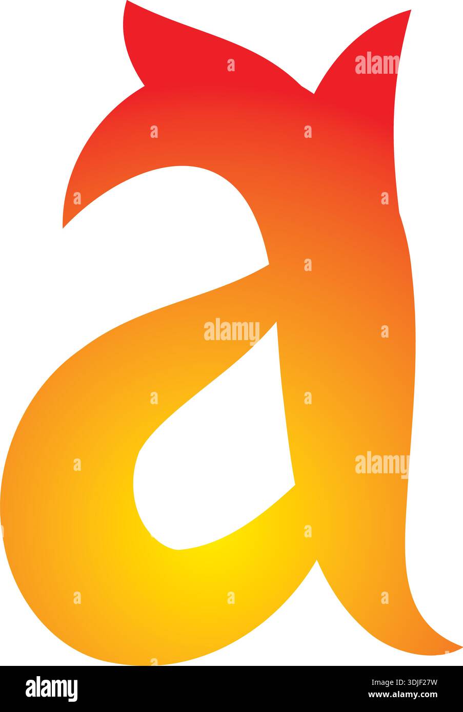 Flame Letter A Fire Logo Stock Vector Image & Art - Alamy