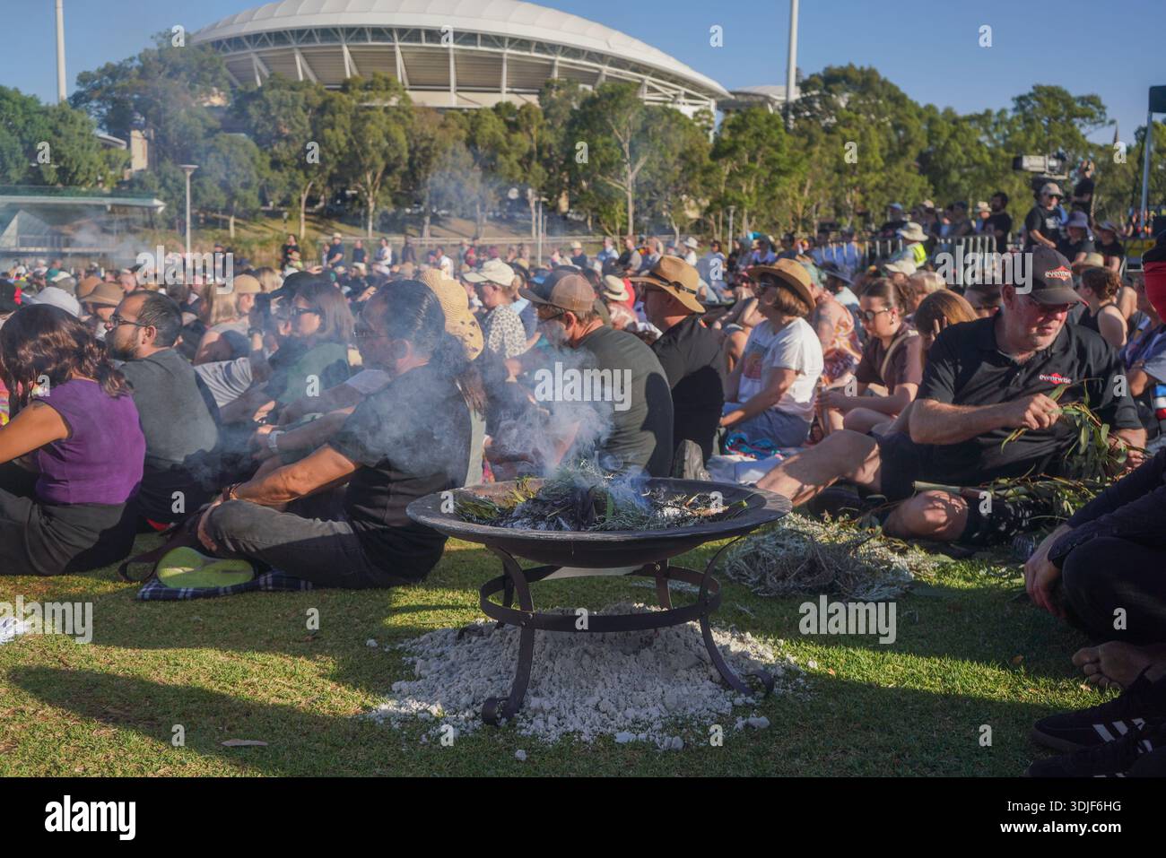 Adelaide Australia 26 January 2026. Burning of native plants at ...