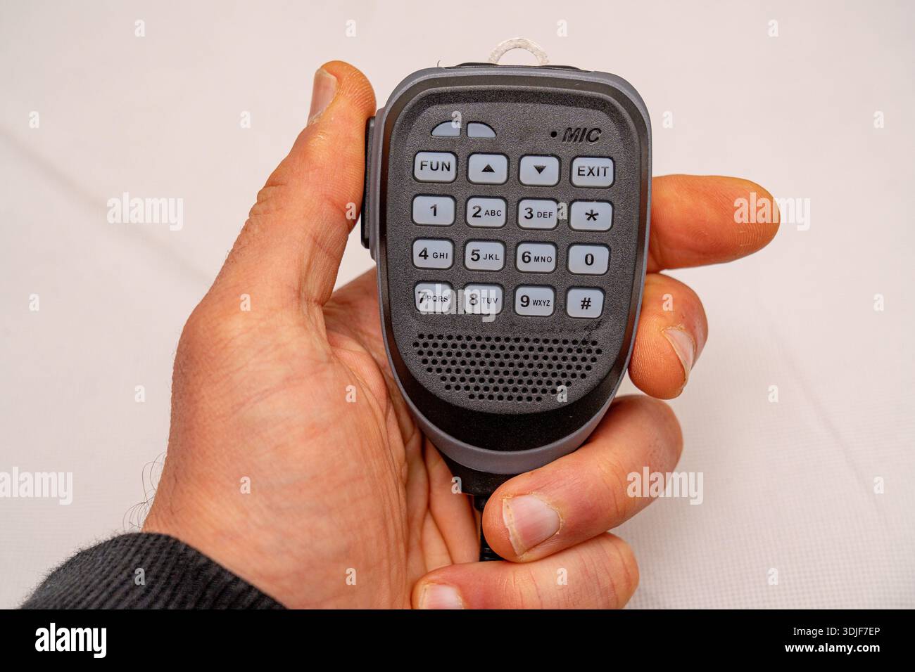 dual-band VHF UHF amateur radio with backlit PTT keypad Stock Photo - Alamy