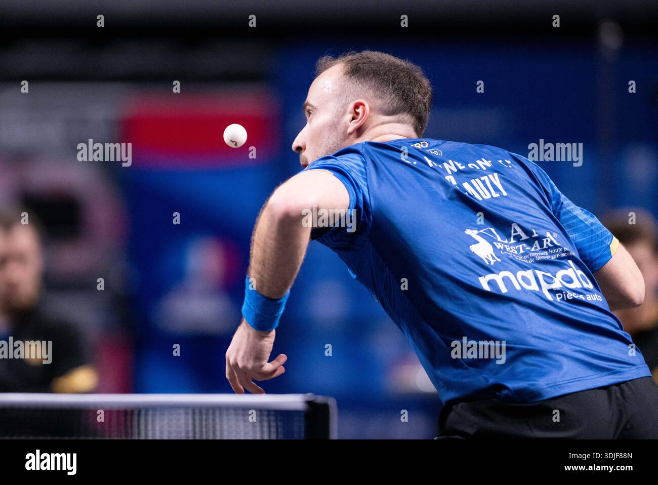 Simon Gauzy of Hennebont during Pro A 2025/2026 between ANMTT and ...