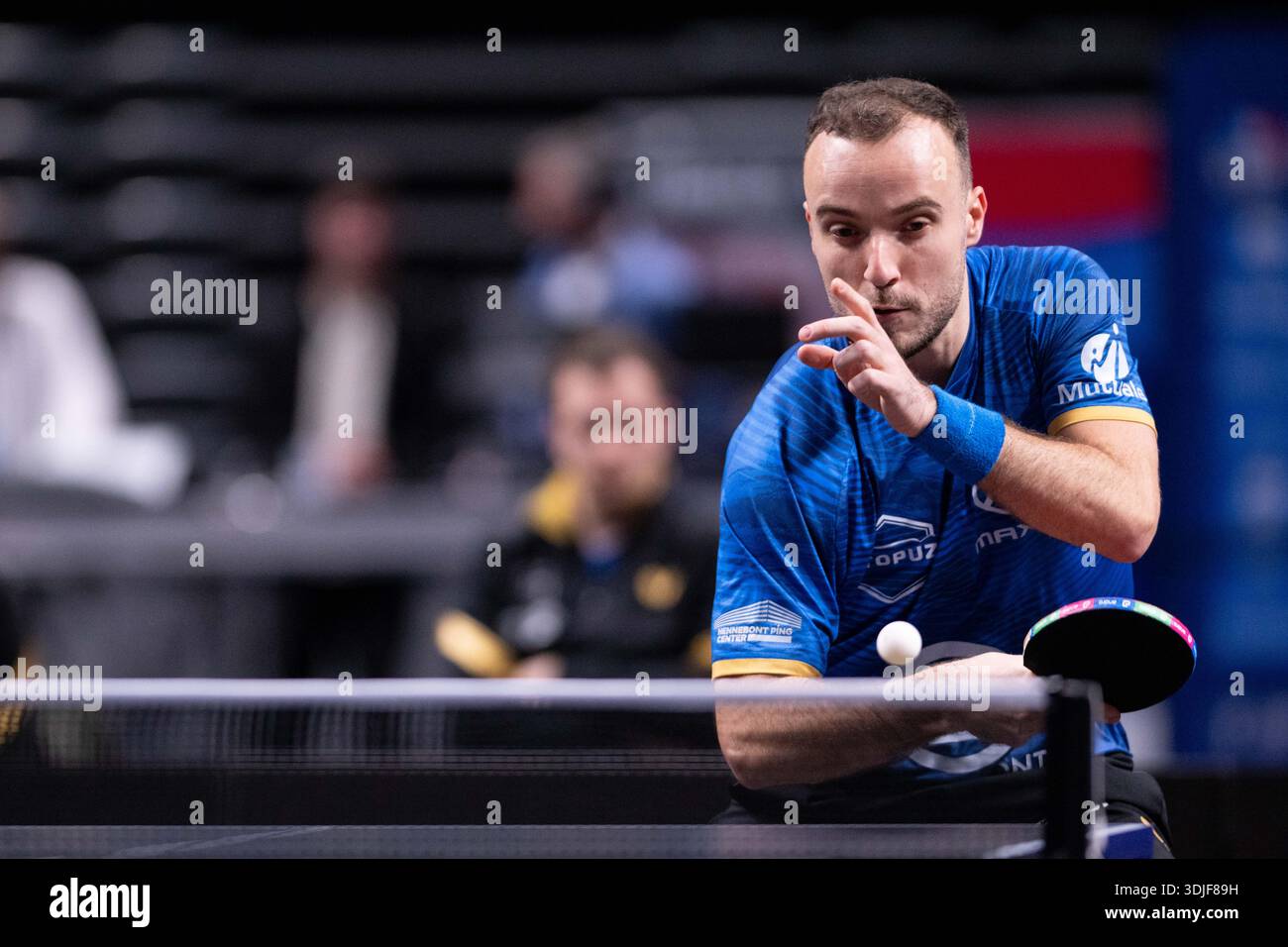 Simon Gauzy of Hennebont during Pro A 2025/2026 between ANMTT and ...