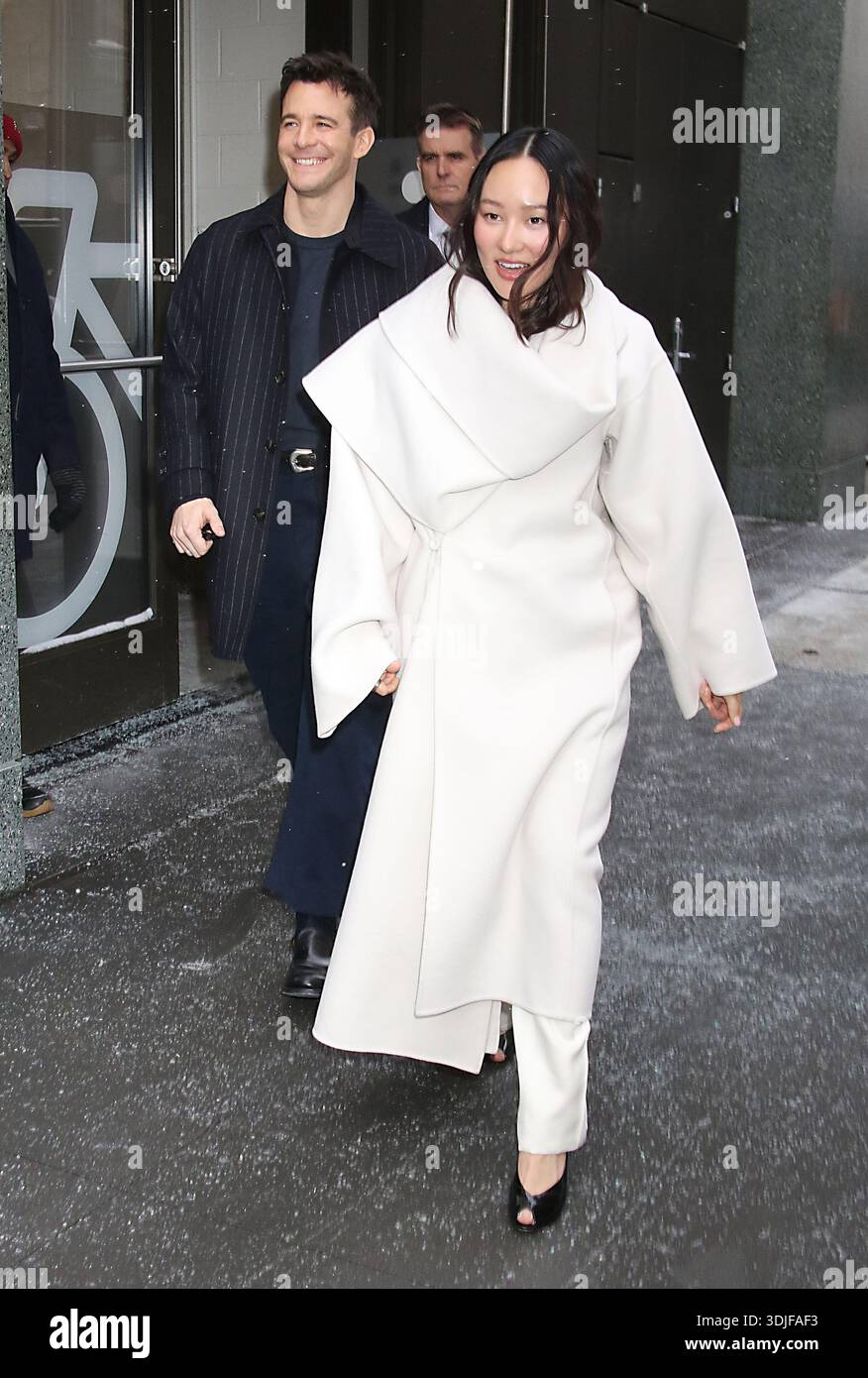 NEW YORK, NY- JANUARY 26: Luke Thompson and Yerin Ha seen at The View ...