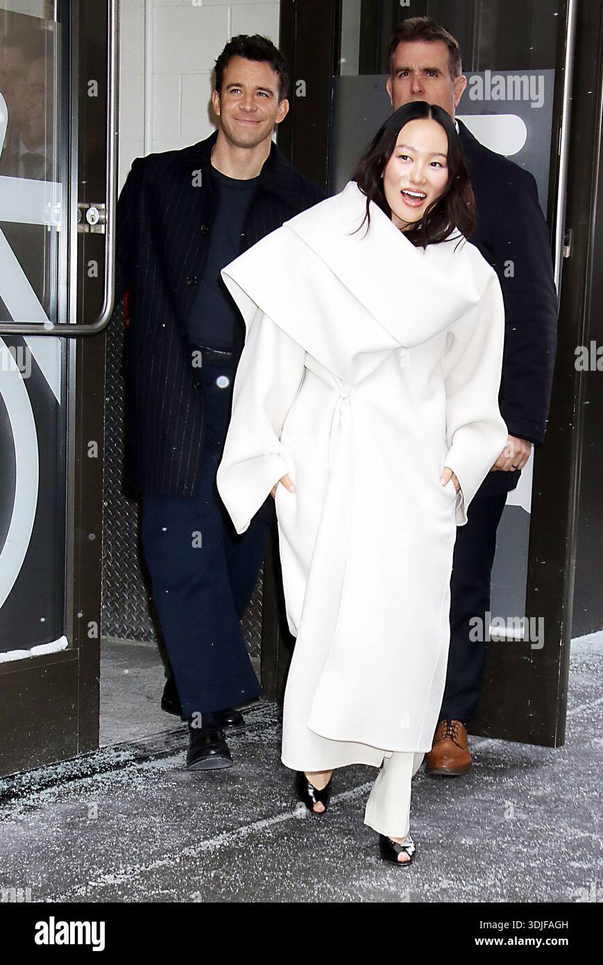 NEW YORK, NY- JANUARY 26: Luke Thompson and Yerin Ha seen at The View ...