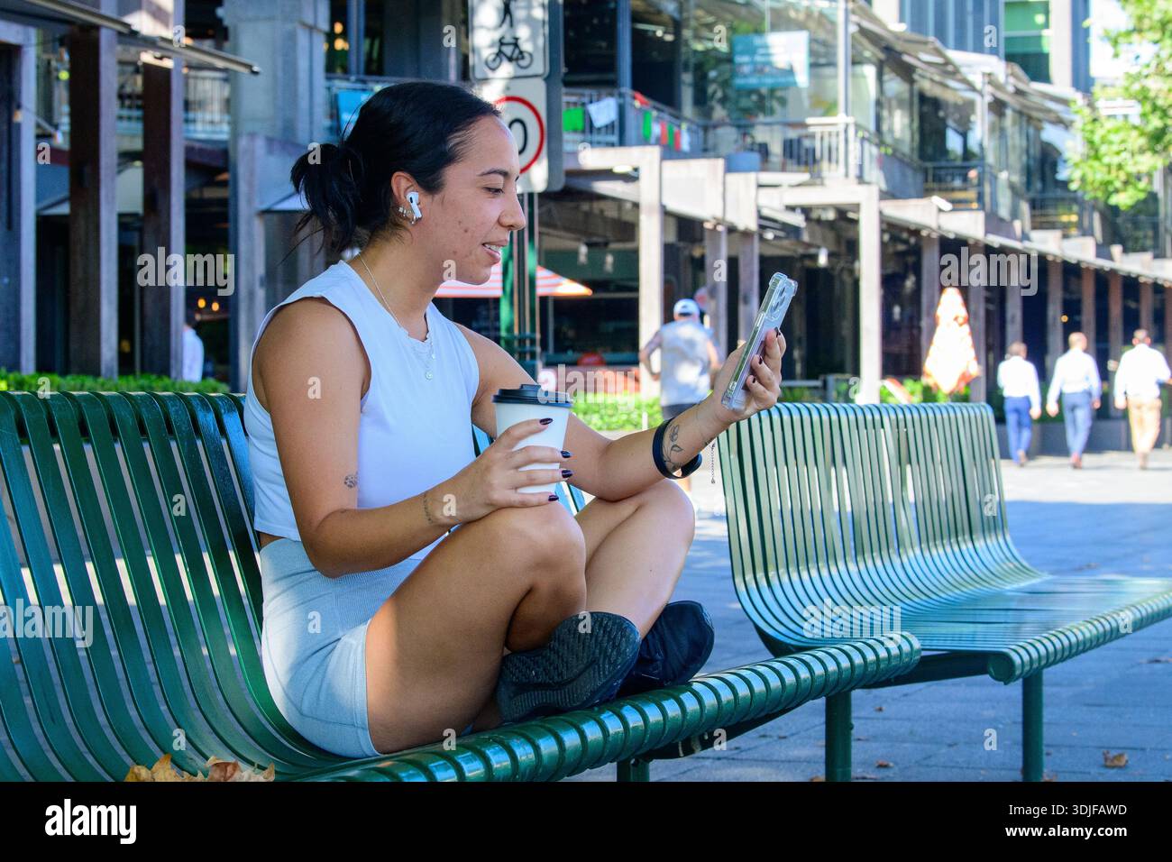 Paula calls home as enjoys the shade on South Bank in Melbourne ...