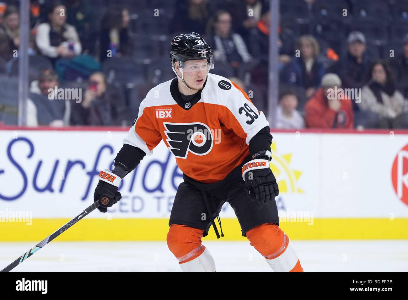 Philadelphia Flyers' Matvei Michkov plays during an NHL hockey game ...