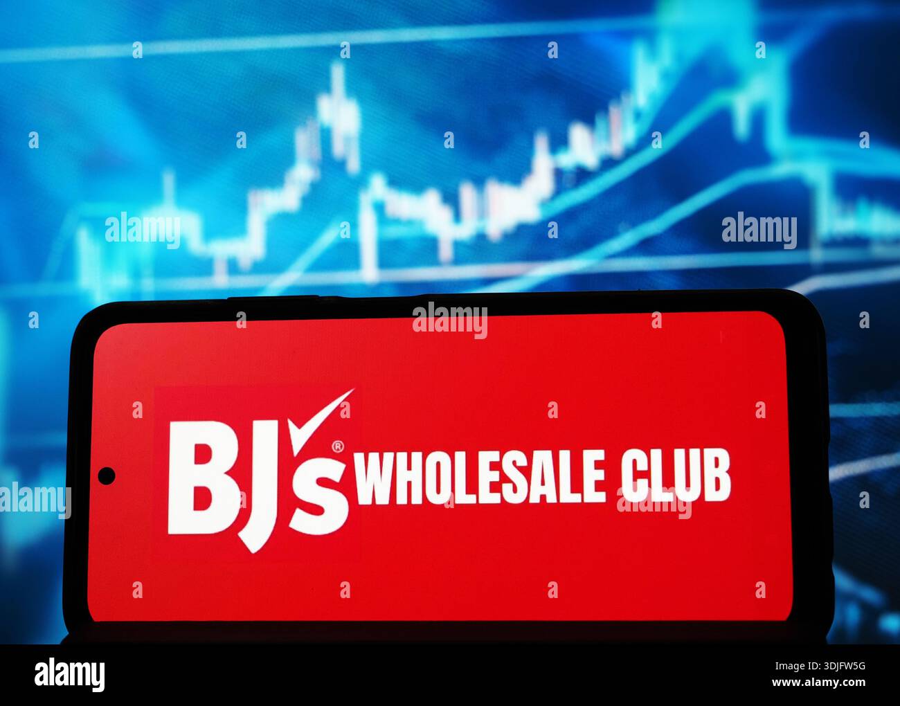 In this photo illustration, the BJ's Wholesale Club Holdings, Inc. logo ...