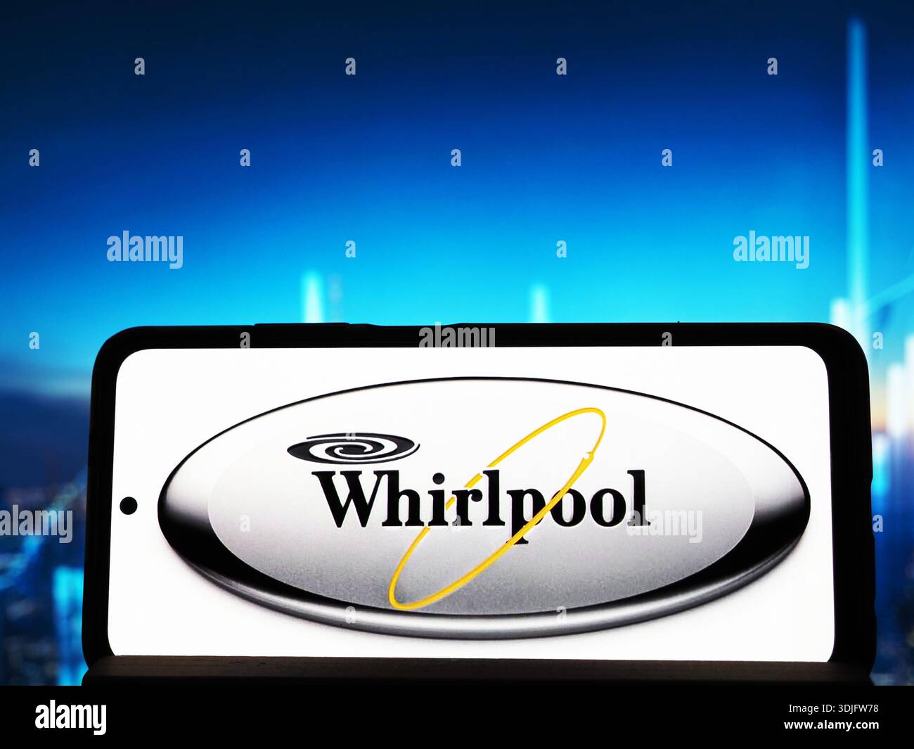In this photo illustration, the Whirlpool Corporation logo seen ...