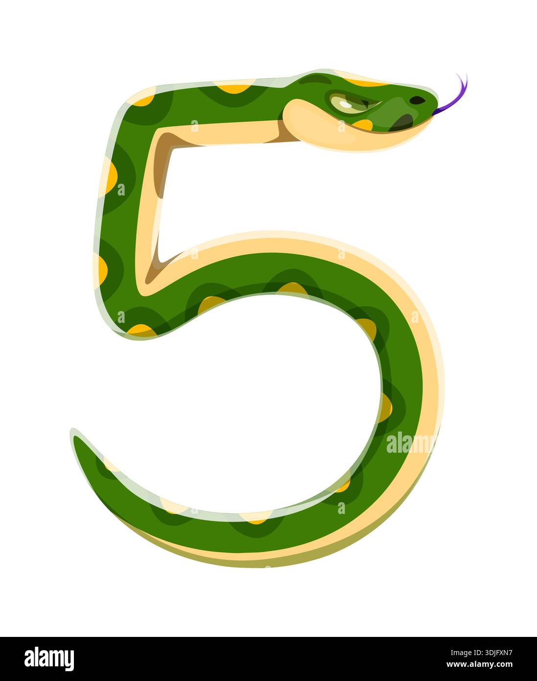 St Patricks font typeset snake number 5 five Stock Vector Image & Art ...