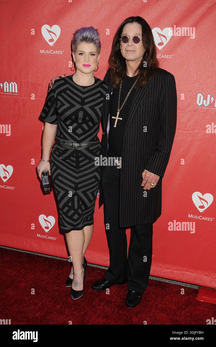 12 May 2014 - Los Angeles, California - Kelly Osbourne, Ozzy Osbourne. 10th Annual MusiCares ...