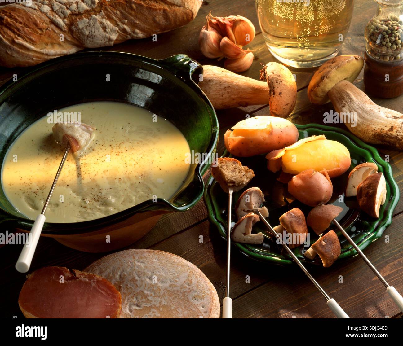 Savoyard cheese fondue hi-res stock photography and images - Alamy