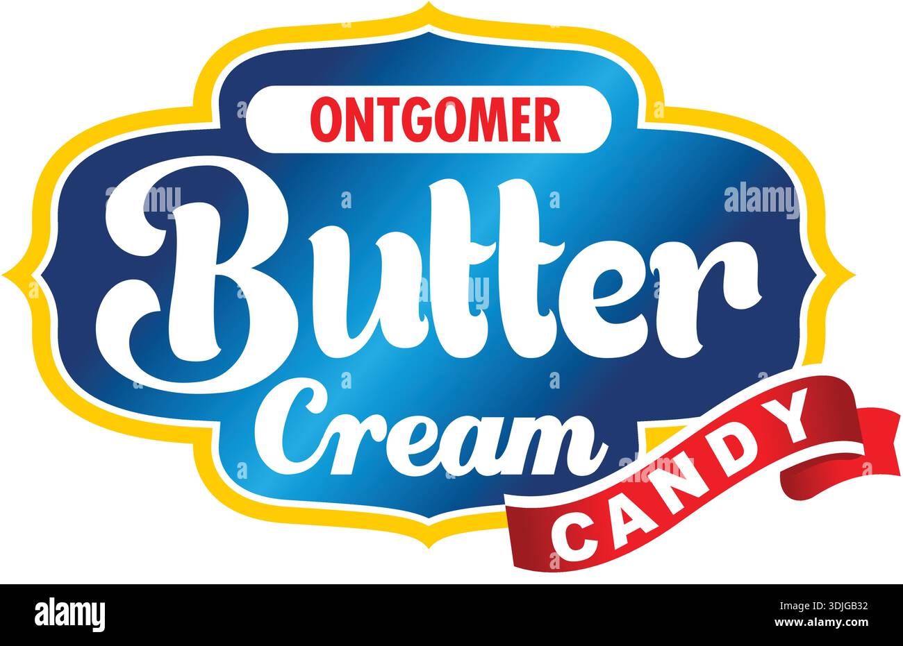 Butter cream candy frame blue and yellow Stock Vector Image & Art - Alamy