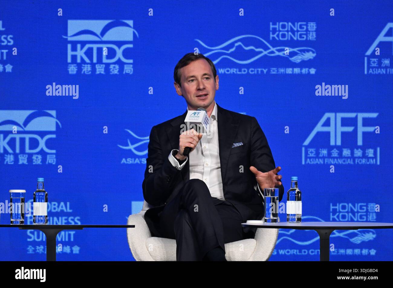 Adam Gagen, the Global Head of Government Affairs, speaking on the ...