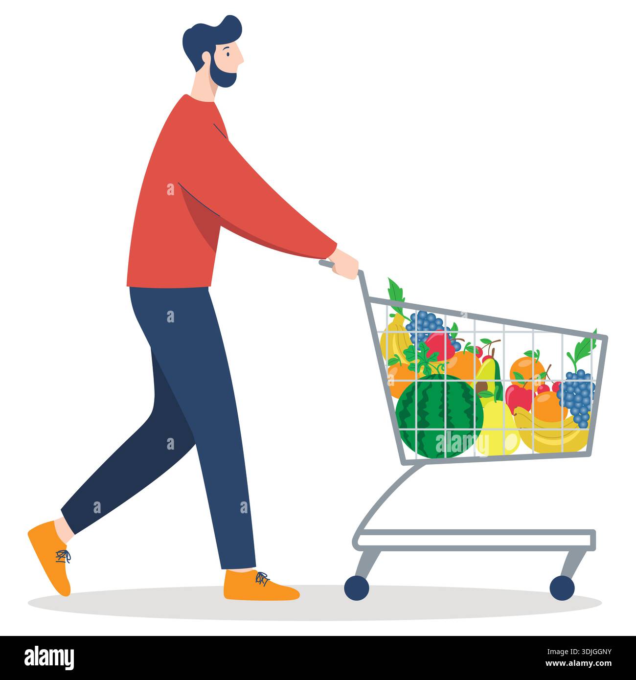 Man trolley side view Stock Vector Images - Alamy