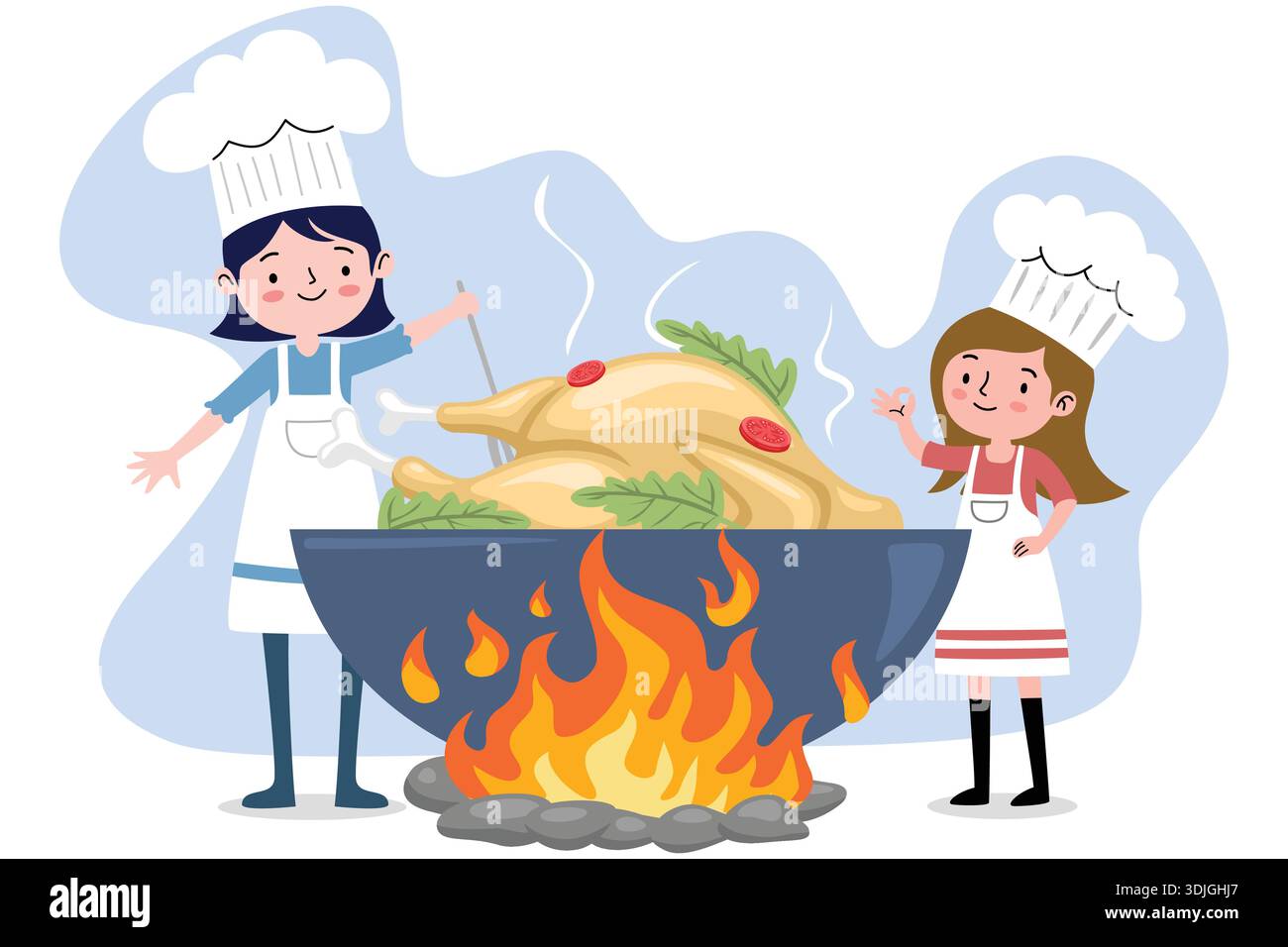 Two female chefs Stock Vector Images - Alamy