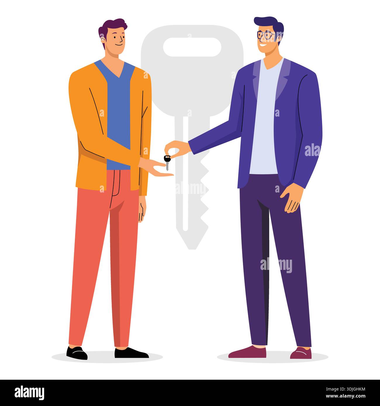 Adult handing over Stock Vector Images - Alamy