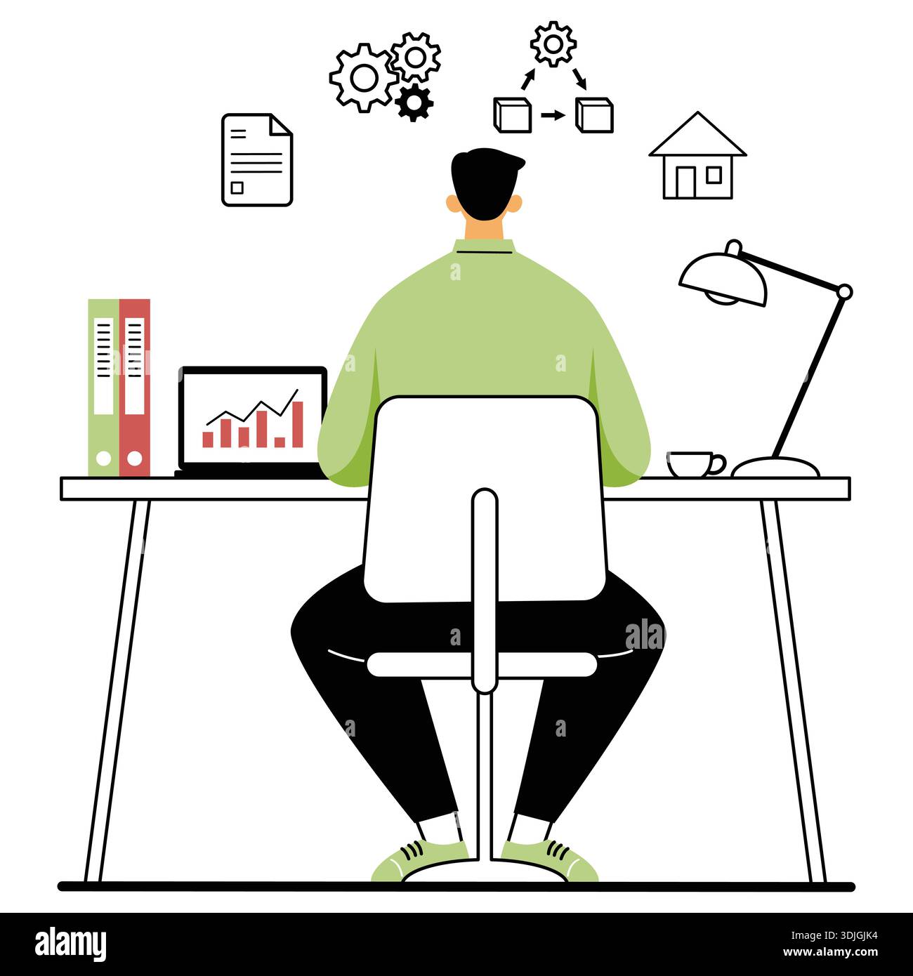 Laptop computer charts Stock Vector Images - Alamy