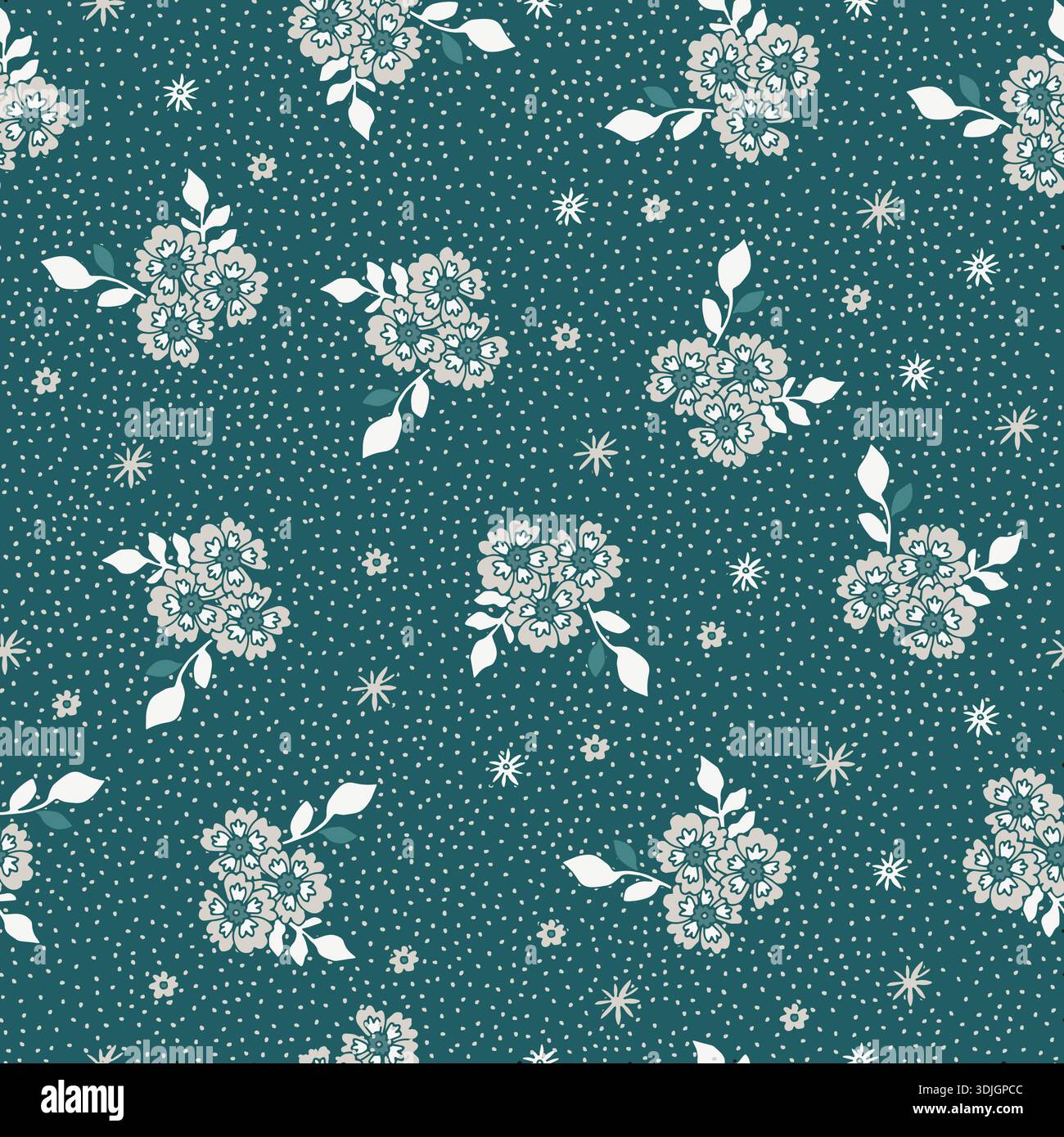 Teal polka dot pattern Stock Vector Images - Alamy