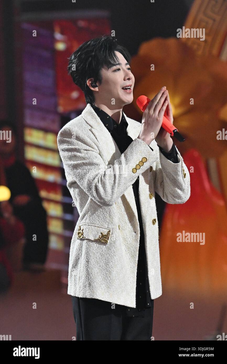 Chinese singer, actor Liu Yuning performs at the 2026 Beijing TV Spring ...