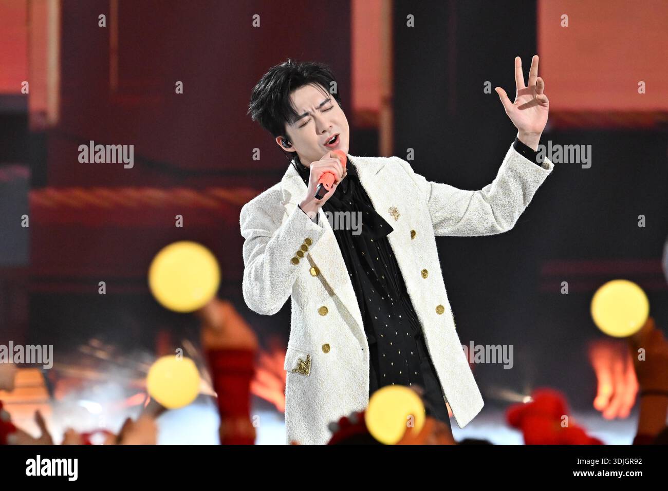 Chinese singer, actor Liu Yuning performs at the 2026 Beijing TV Spring ...