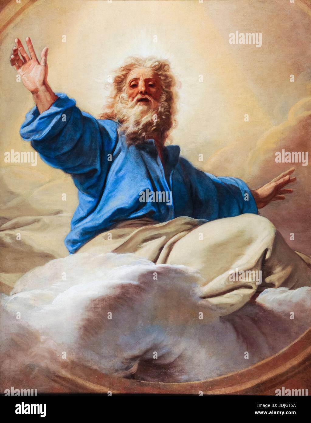 God The Father Eternal, painting in oil on canvas by Jean-Baptiste ...