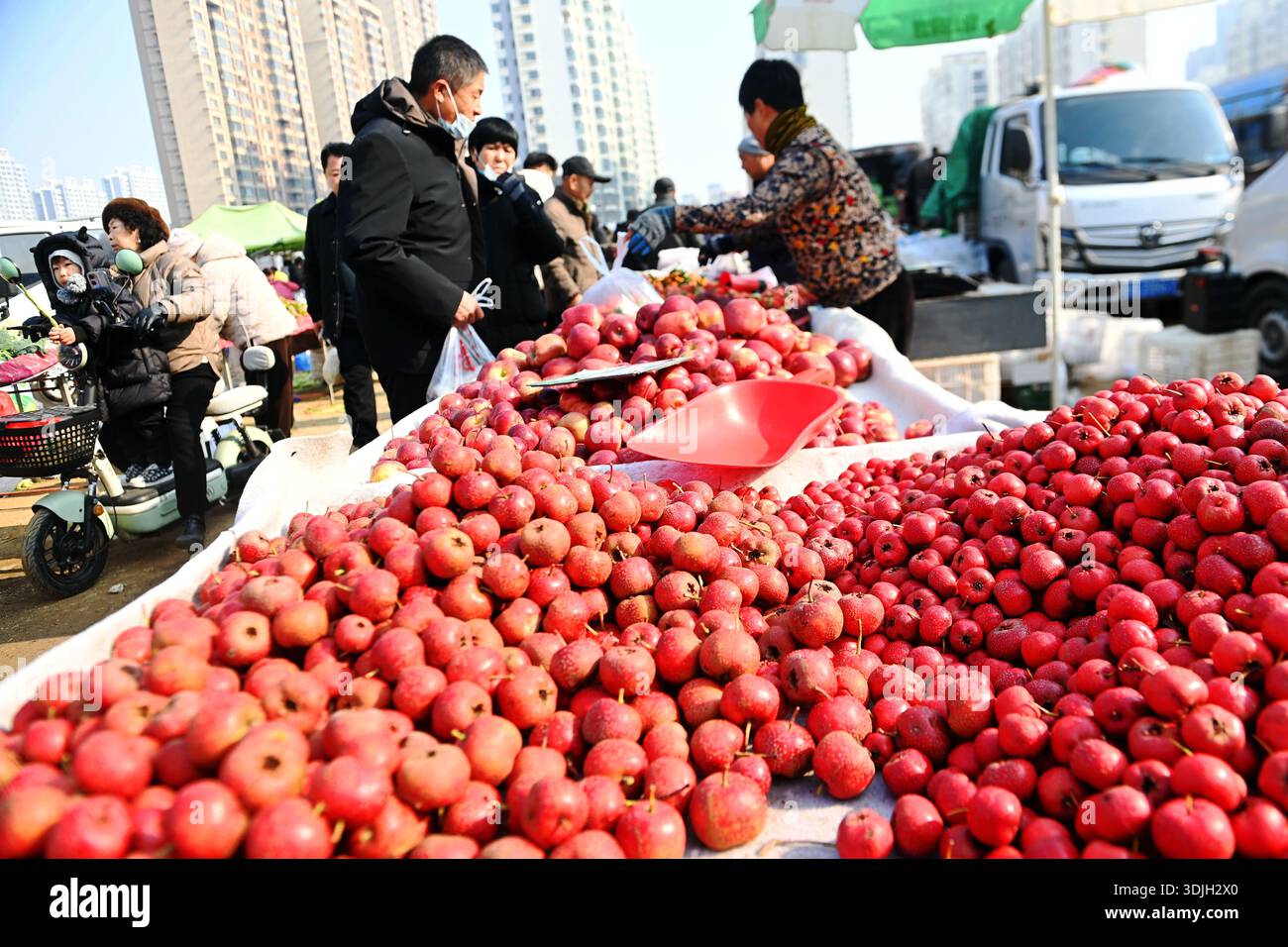 Shoppers crowd at Lingshanwei market for Lunar New Year goods in ...