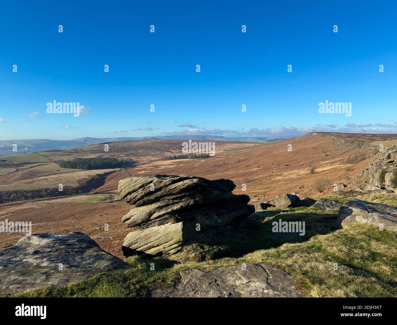 Stanage Edge, Peak District National Park, Derbyshire, Enland, UK Stock ...