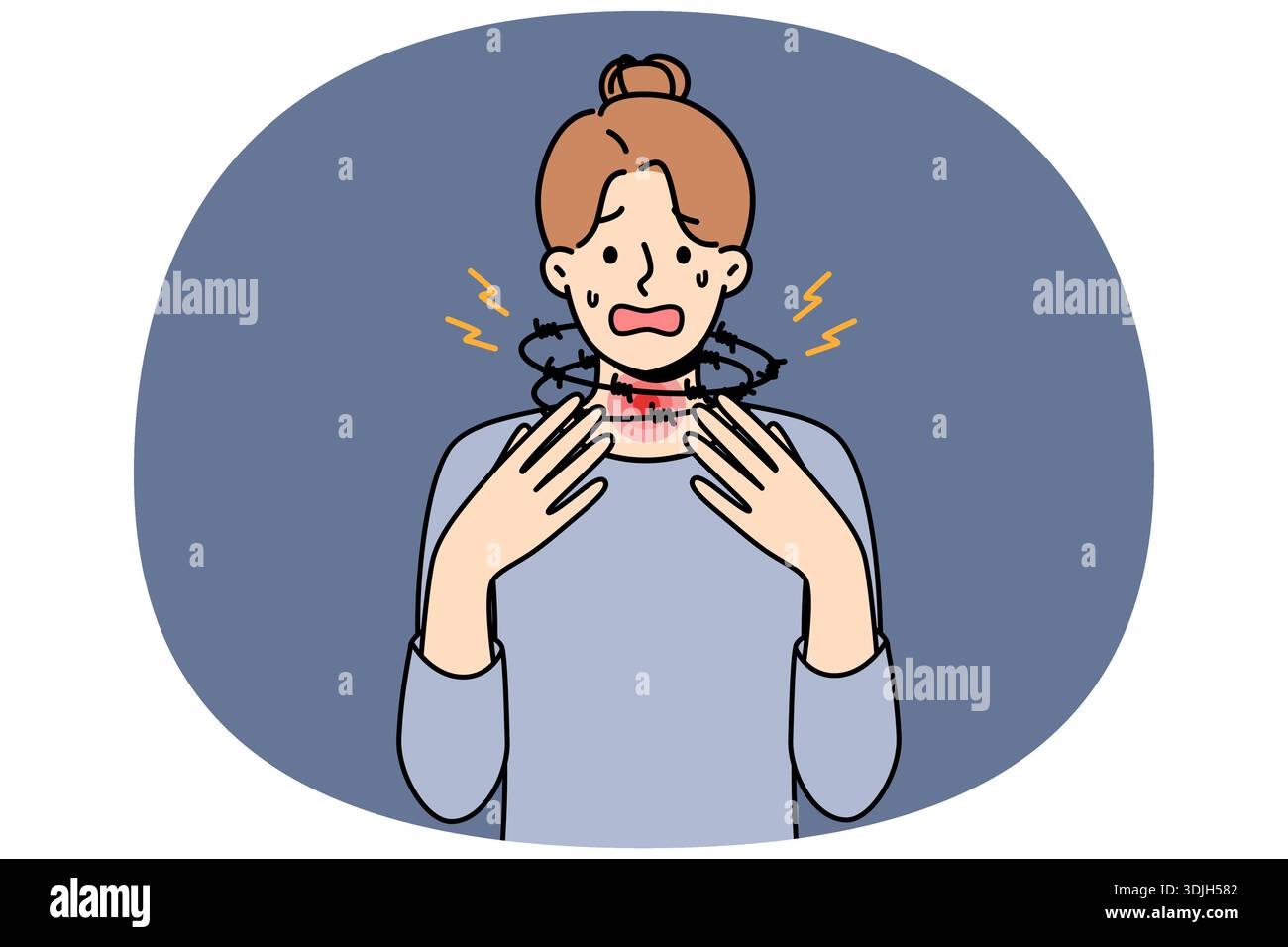 Throat strangle Stock Vector Images - Alamy