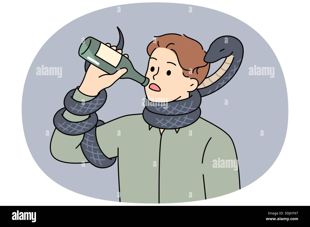 Snake drinks Stock Vector Images - Alamy