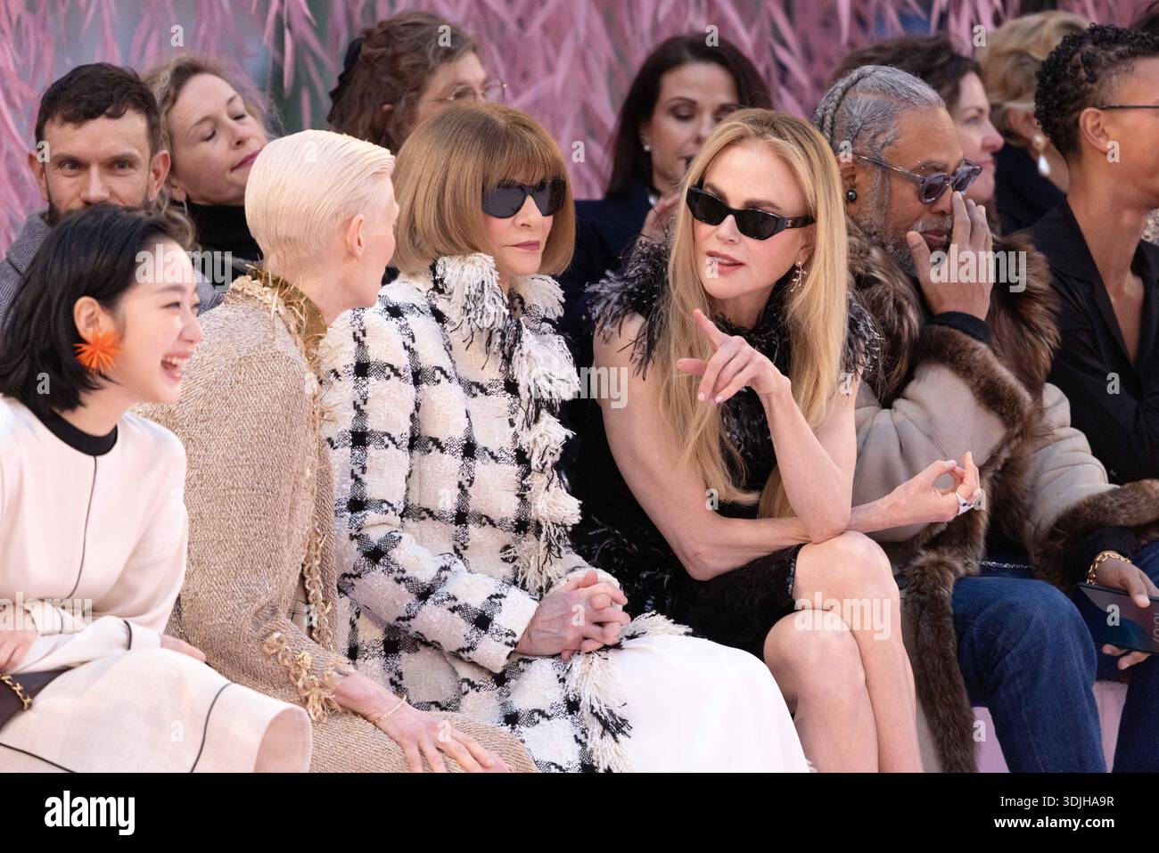 Tilda Swinton, Anna Wintour, Nicole Kidman attending the Chanel Haute ...