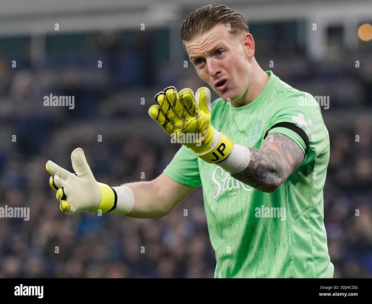Liverpool, England, 26th January 2026. Jordan Pickford of Everton ...