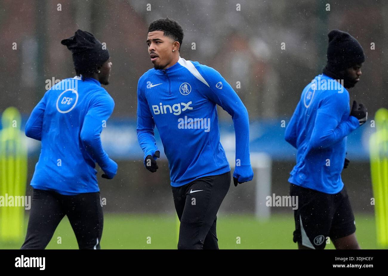 Chelsea's Wesley Fofana during a training session at Cobham Training ...