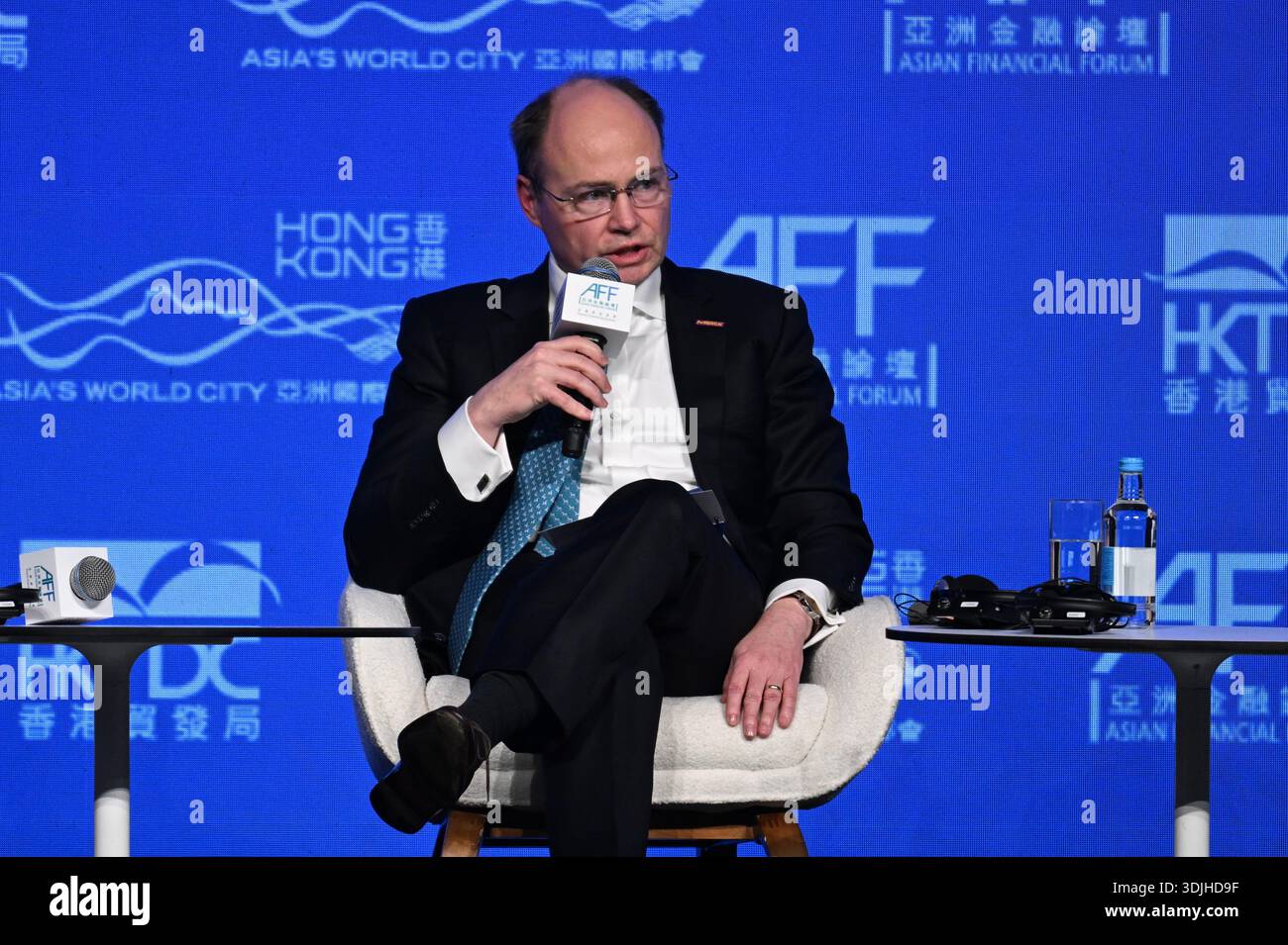 Marc Horn, President of Merck China during a panel at the Asia ...