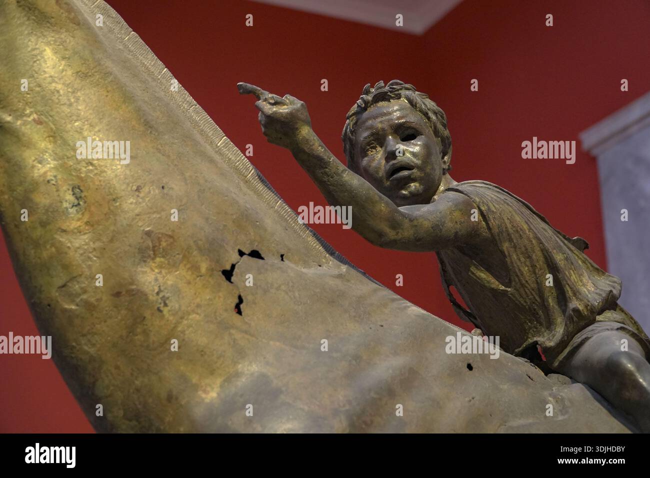 Jockey of Artemision statue detail. Ancient Greek bronze sculpture ...
