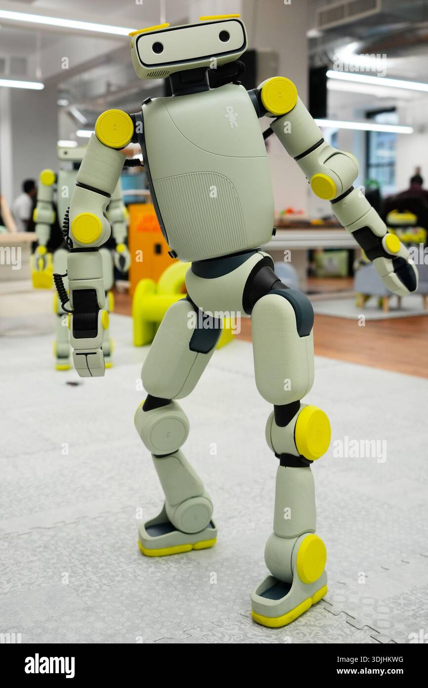 Fauna Robotics' new robot, called Spout, dances at their offices in New ...